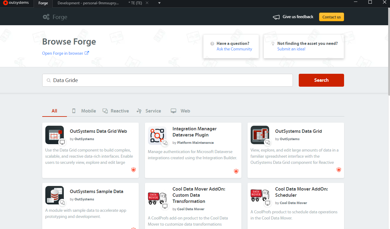 技術者ブログ：（Outsystems）Forge開発方式の紹介 – dandelionS Blog