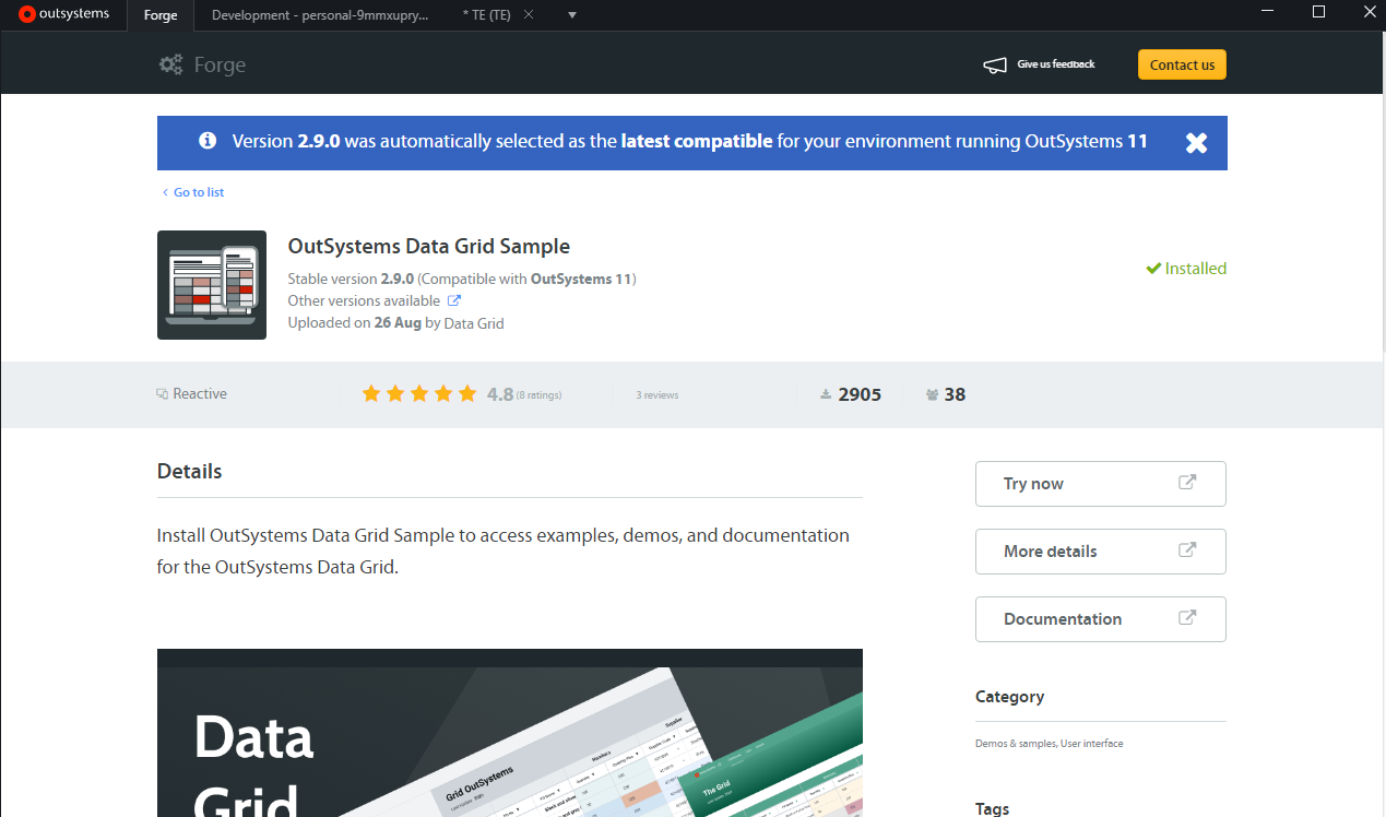 技術者ブログ：（Outsystems）Forge開発方式の紹介 – dandelionS Blog
