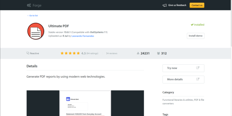 Engineer Blog: Generating PDFs Using Ultimate PDF in OutSystems – dandelionS Blog